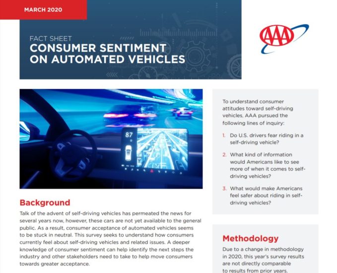 AV Consumer Survey Fact Sheet - Mar 2020 | AAA Newsroom